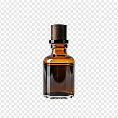 투명 배경에 고립 된 에센셜 오일 병 Ai 생성 Psd