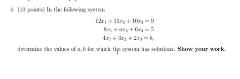 solved 4 10 points in the following system