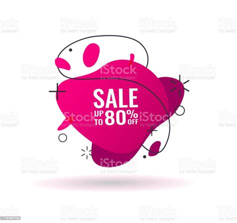 복고풍 미래 지향적 인 프로모션 배너 스크롤 가격 태그 벡터 일러스트 세트 0명에 대한 스톡 벡터 아트 및 기타 이미지 0명 기포 대화 풍선 문자 기호 Istock