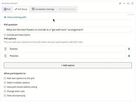 how do i use the poll widget core widgets openlearning help community