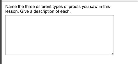 Name The Three Different Types Of Proofs You StudyX