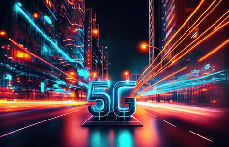 Premium Ai Image Smart City And Super Fast 5g Communication Network Representation Concept
