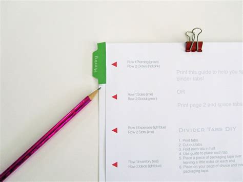 Clean Life And Home Free Printable Divider Tabs Pages For Your Business Planner And Step By
