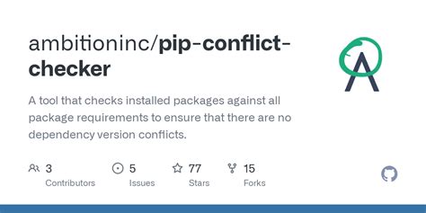 github ambitioninc pip conflict checker a tool that checks installed