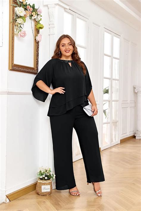 Plus Size Semi Formal Pant Suits Dresses Images 2024