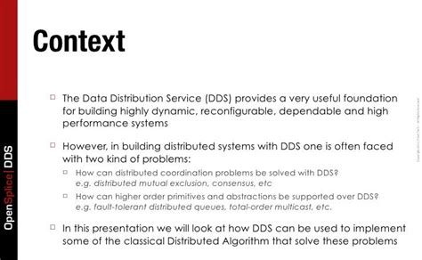Classical Distributed Algorithms With Dds