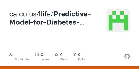 github calculus4life predictive model for diabetes diagnosis