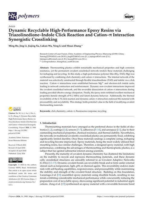 Pdf Dynamic Recyclable High Performance Epoxy Resins Via