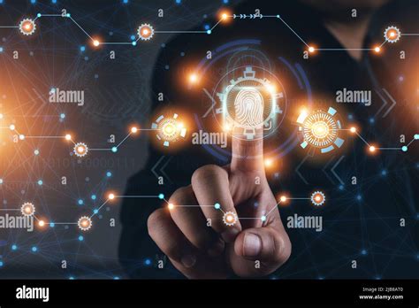 Fingerprint Scan Provides Security Access With Biometrics Identification New Technology