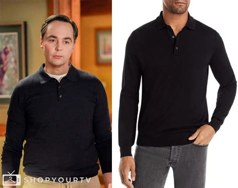 Young Sheldon Season 7 Episode 14 Sheldons Black Button Down Polo