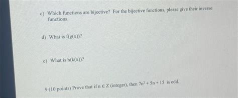 solved 7 5 points prove if 3n2 16 is odd then n is odd 8
