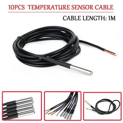 10x1 M Ds18b20 Capteur De Température Capteur Thermique Câble De 10x1 M Ds18b20 Capteur De Température Capteur Thermique Câble De