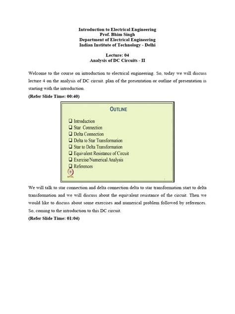 Basic Electrical Lec04 Pdf Direct Current Electric Power Distribution