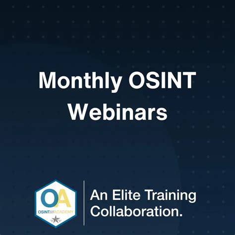 Osint Webinars Osint Academy