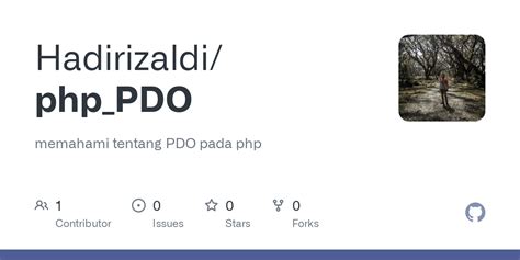 Github Hadirizaldiphppdo Memahami Tentang Pdo Pada Php