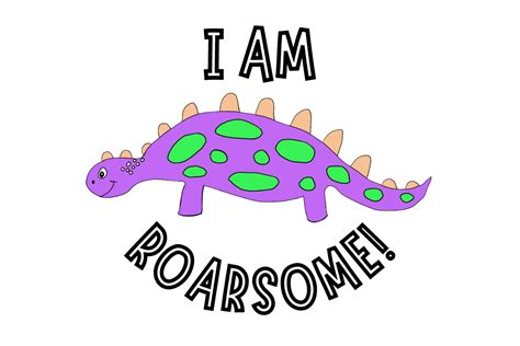 I Am Roarsome Dinosaur Graphic By Frizz And Forge Design · Creative Fabrica