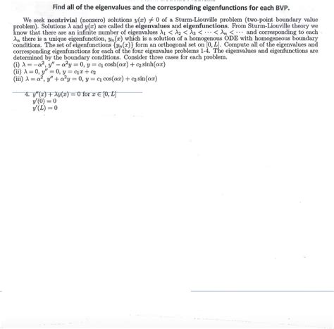Solved Find All Of The Eigenvalues And The Corresponding Chegg