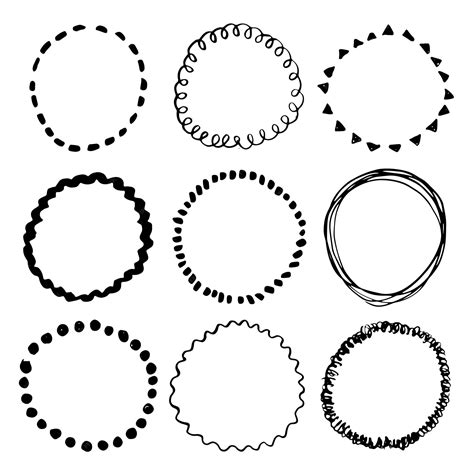 Premium Vector Round Frames Grunge Textured Elements Set Vector Illustration