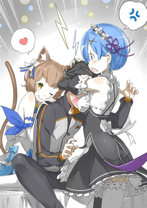 Rem Natsuki Subaru And Felix Argyle Rezero Kara Hajimeru Isekai
