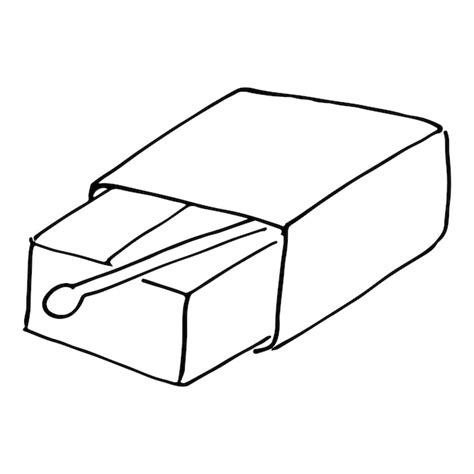 Premium Vector Matchbox Vector Drawing Hand Drawn Matches Box Illustration Burning Match In