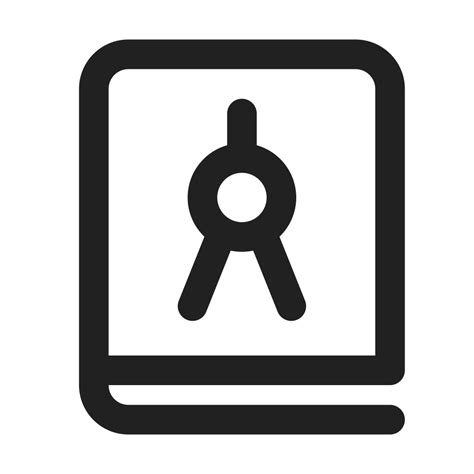 Ic Fluent Book Compass Regular Icon Free Download