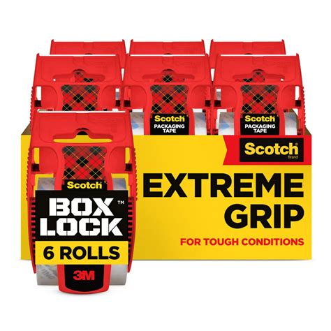 Scotch Box Lock Packing Tape Clear Extreme Grip Box