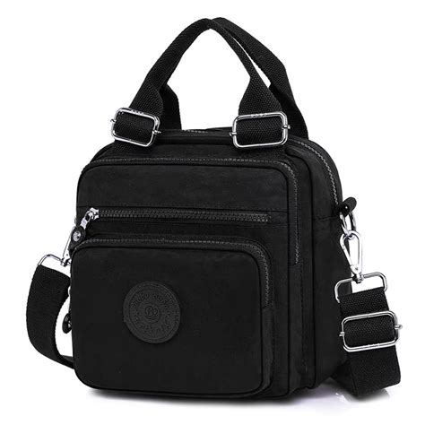 Bolsa Feminina Nylon Impermeável Vira Mochila Transversal Tiracolo Leve