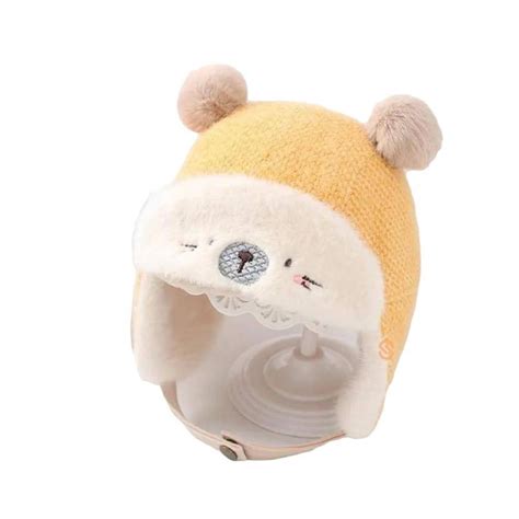 Gorro Para Bebe Con Cubre Orejas Osito Amarillo Shopyclick Lider