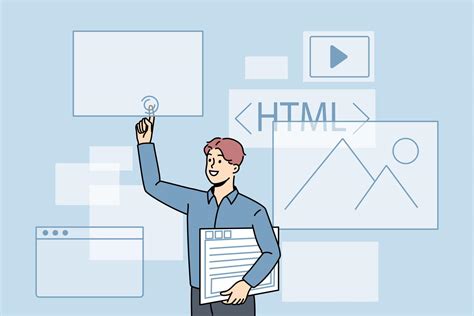 Computer Programming And Html Concept Young Man Web Designer Computer