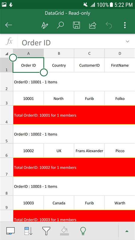 Exporting Sfdatagrid Xamarinandroid Syncfusion