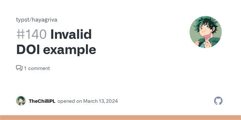 invalid doi example · issue 140 · typst hayagriva · github