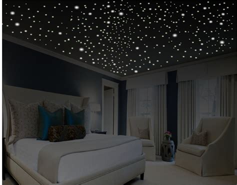 Glow In The Dark Stars Romantic Bedroom Decor Glow Ceiling Stars