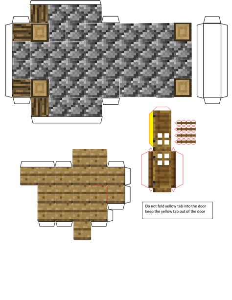Pixel Papercraft Mini Blacksmith House Project Mini Village