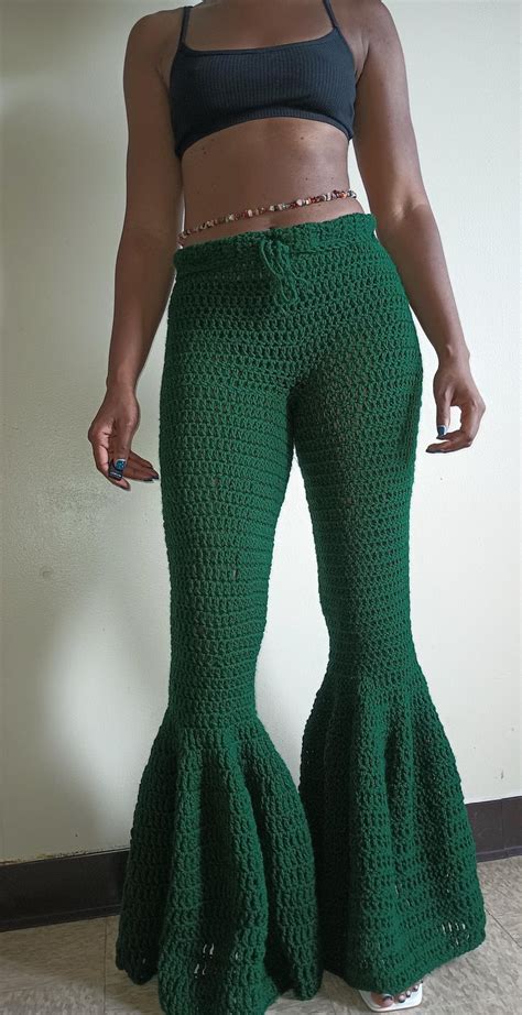 Crochet Bell Bottom Pants How To Crochet Flare Pants Crochet Bell