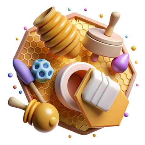 Elegant Abstract Beekeeping Tools Illustration Cutout Genuine 60757228 Png