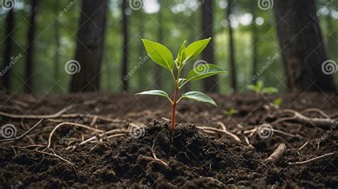 Time Lapse Of Sapling Growing Into Tree Representing Long Term Growth