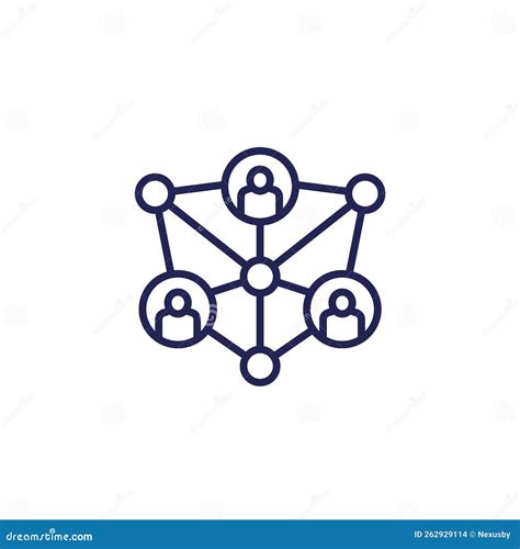Holacracy Icon Method Of Decentralized Management Cartoon Vector