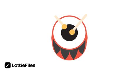Free Red Drum With Wooden Drumsticks Animation By Abdul Latif Lottiefiles