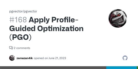 Apply Profile Guided Optimization Pgo · Issue 168 · Pgvector