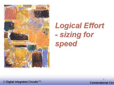 Logical Effort Sizing For Speed Ee 141 Digital