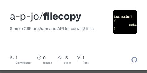 Github A P Jofilecopy Simple C99 Program And Api For Copying Files