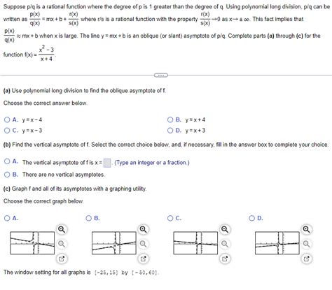 solved suppose p q is a rational function where the degree