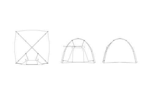 Camping Tent Free Cad Drawings