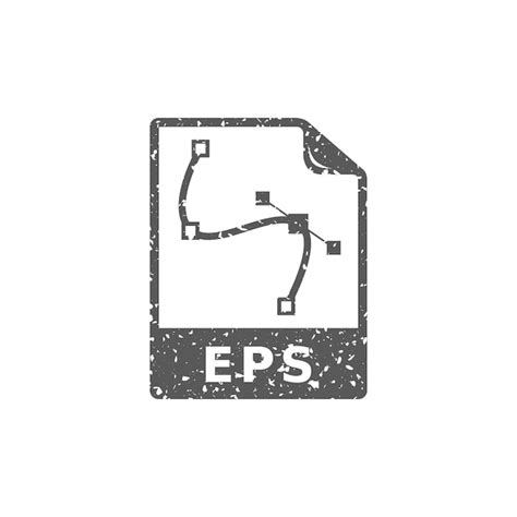 Premium Vector Eps File Format Icon In Grunge Texture Vector Illustration