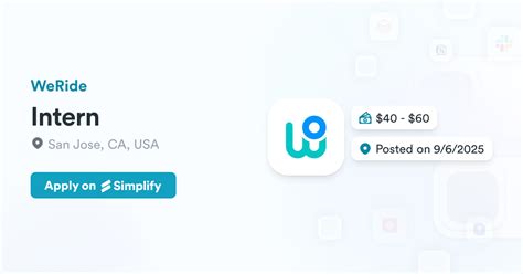 Intern Weride Simplify Jobs