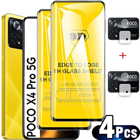 For Poco F6 X6 X5 F5 Pro 5g Glass For Xiaomi Poco X4 Pro Tempered Glass