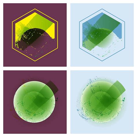 밝은 무지개 색 수채화 그려진 된 로고 벡터 Eps Ai Uidownload