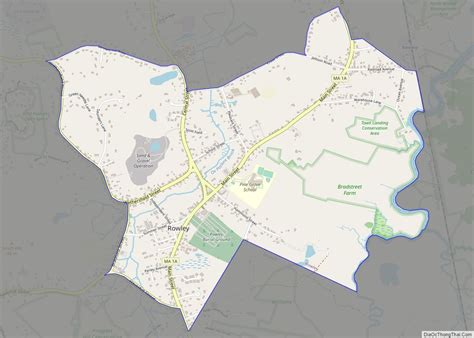 Map Of Rowley Cdp Massachusetts