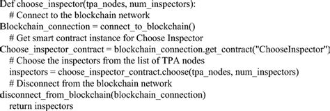 Algorithm 4 Algorithm For Choose Inspector Download Scientific Diagram