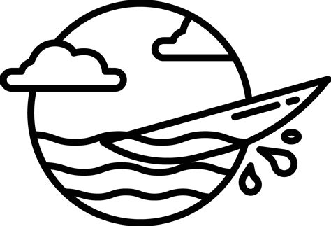 Surfing Outline Illustration 45617234 Vector Art At Vecteezy